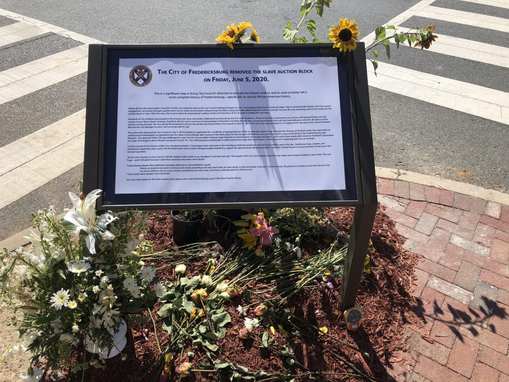 City removes Slave Auction Block - Fredericksburg, VA